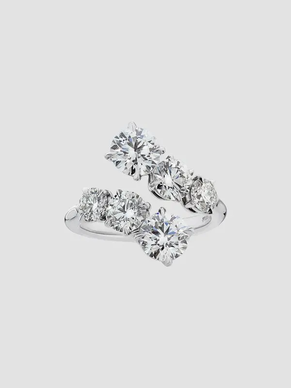 SAKS FIFTH AVENUE HIGH JEWELRY 3.51 Tcw Diamond Bypass Ring