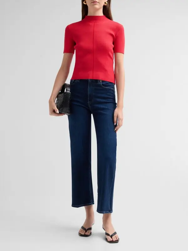 Paige Anessa High-rise Wide-leg Ankle Jeans
