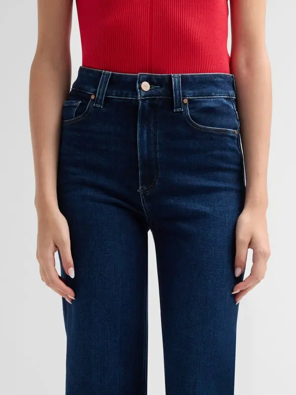 Paige Anessa High-rise Wide-leg Ankle Jeans