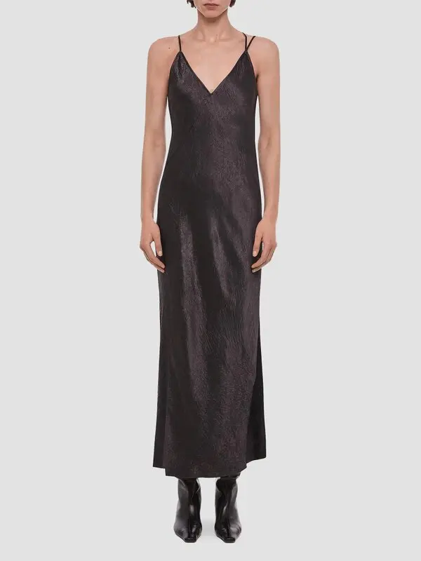 Helmut Lang Crinkled-effect Midi Slipdress