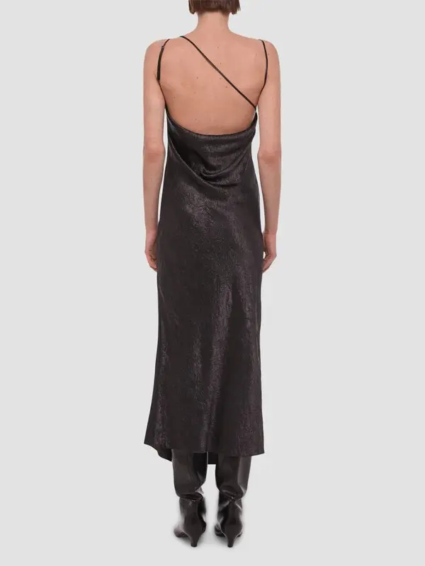 Helmut Lang Crinkled-effect Midi Slipdress