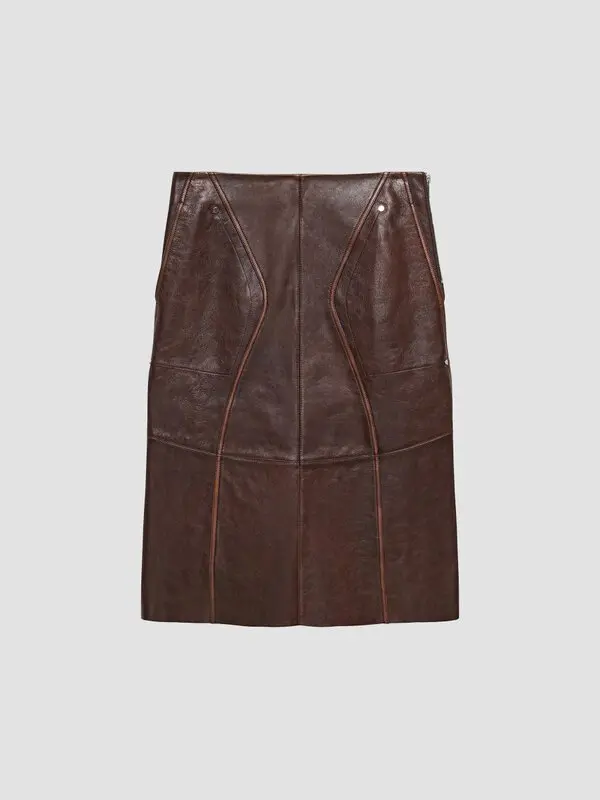 Helmut Lang Leather Skirt