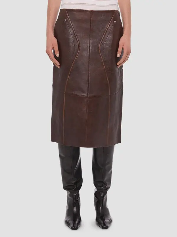 Helmut Lang Leather Skirt