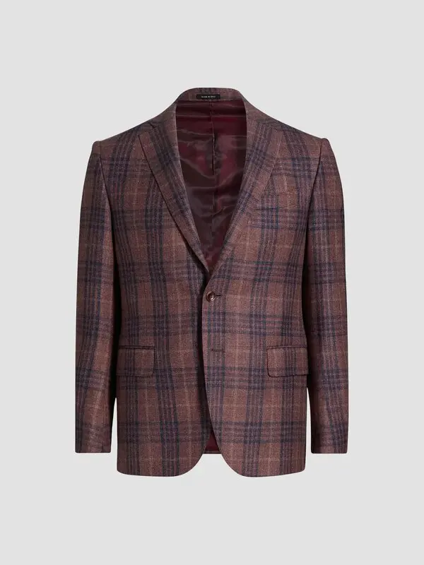SAKS FIFTH AVENUE Plaid Wool-blend Sport Coat - Pink