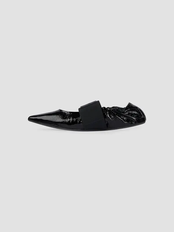 Givenchy Crush Ballerinas In Naplack Leather - Black