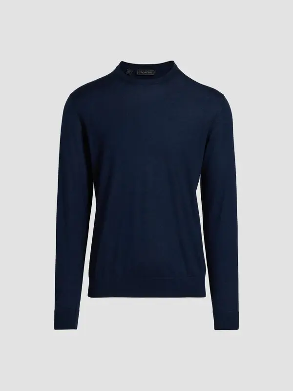 SAKS FIFTH AVENUE Collection Merino Wool-cashmere Sweater - Navy