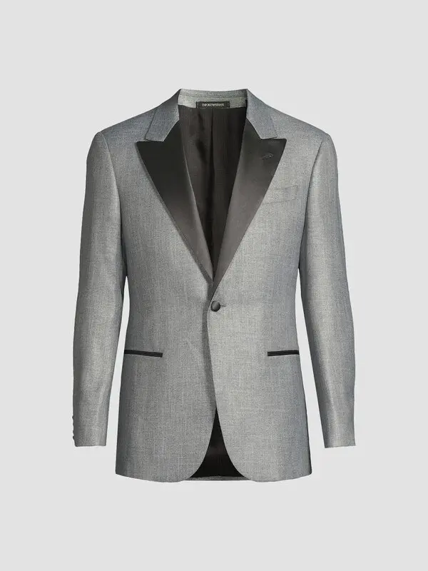 Emporio Armani Satin-lapel Woven Dinner Jacket