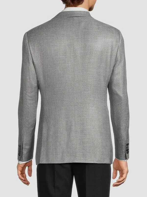 Emporio Armani Satin-lapel Woven Dinner Jacket
