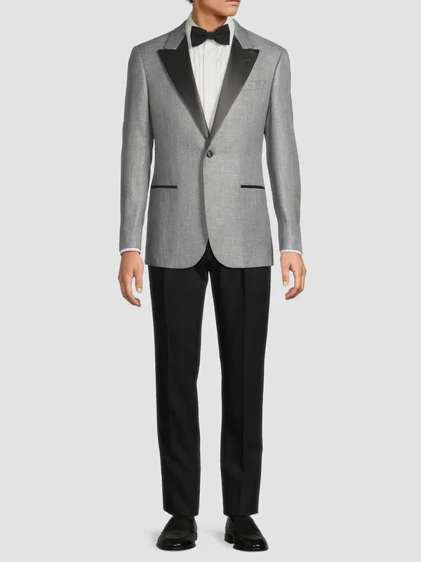 Emporio Armani Satin-lapel Woven Dinner Jacket