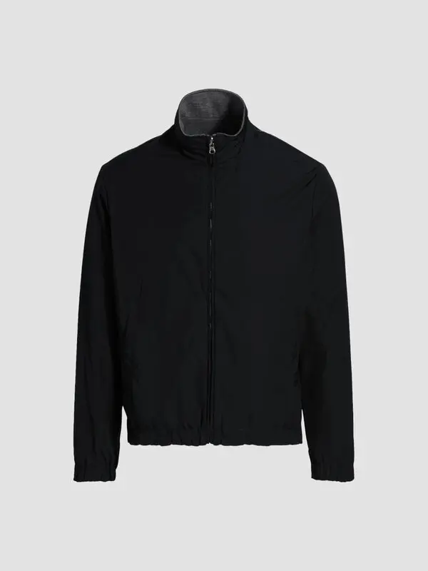 SAKS FIFTH AVENUE Reversible Cotton-blend Bomber Jacket - Black