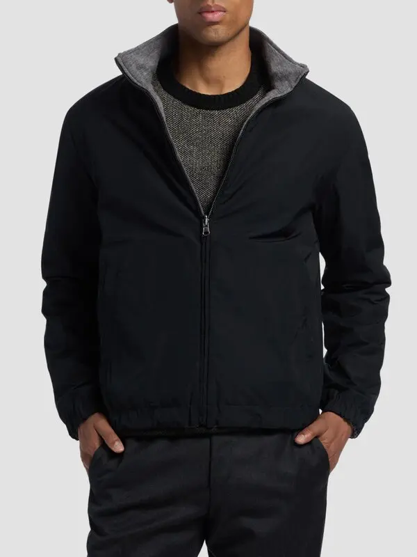 SAKS FIFTH AVENUE Reversible Cotton-blend Bomber Jacket
