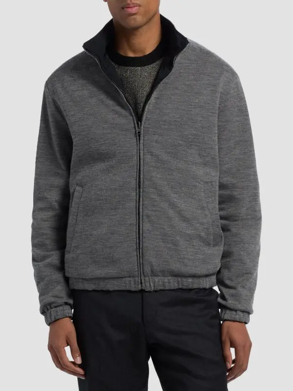 SAKS FIFTH AVENUE Reversible Cotton-blend Bomber Jacket