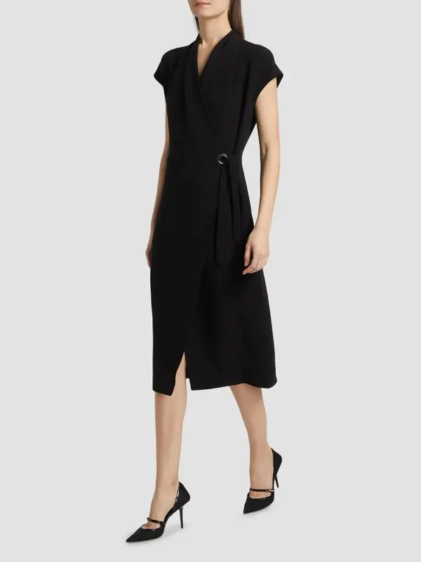 Giorgio Armani Silk Wrap Midi-dress