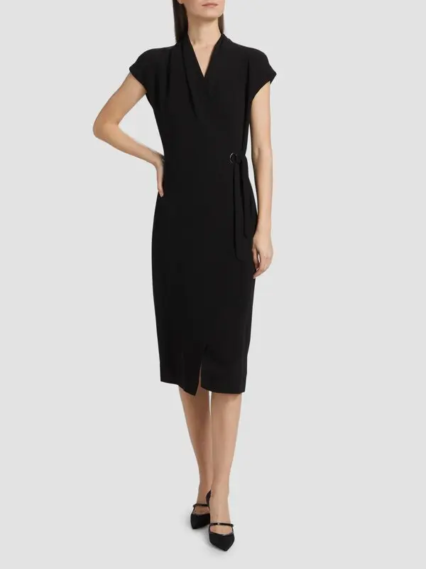 Giorgio Armani Silk Wrap Midi-dress