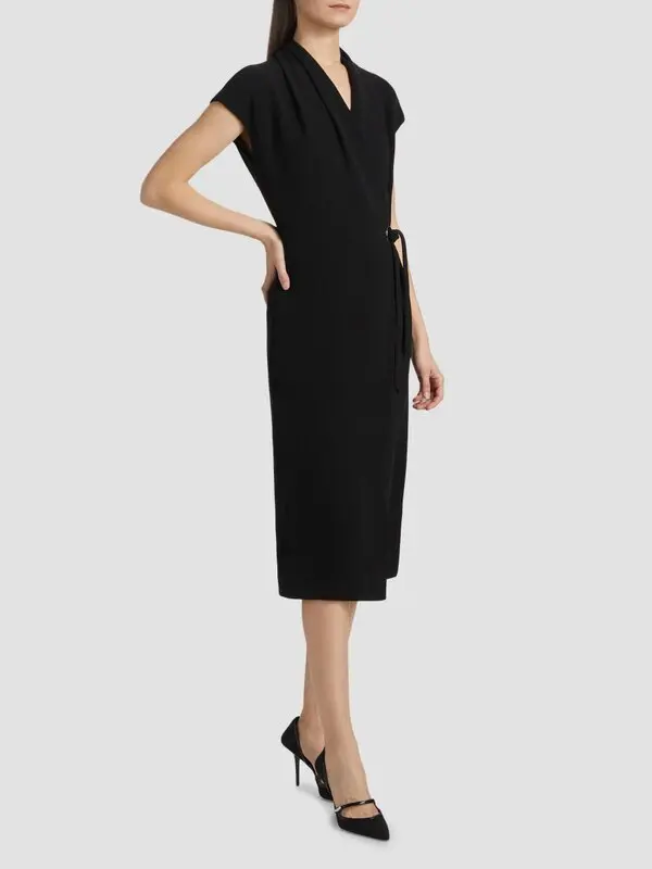 Giorgio Armani Silk Wrap Midi-dress