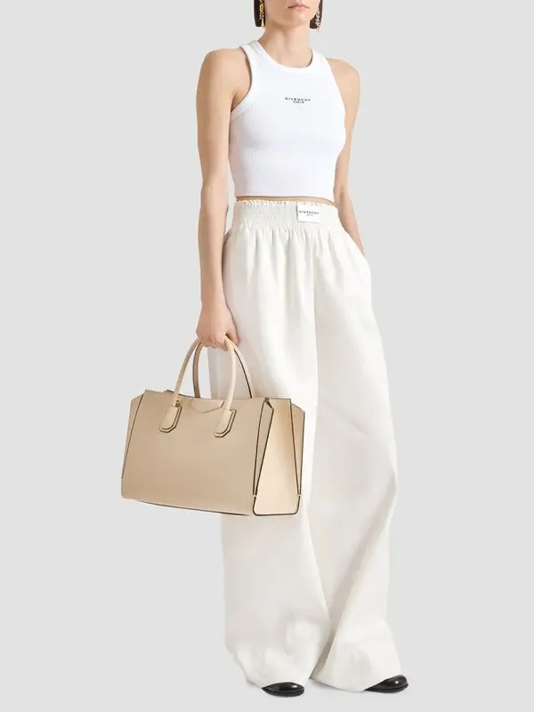 Givenchy Medium Antigona Catchall Top Handle Bag In Shiny Grained Leather - Dune