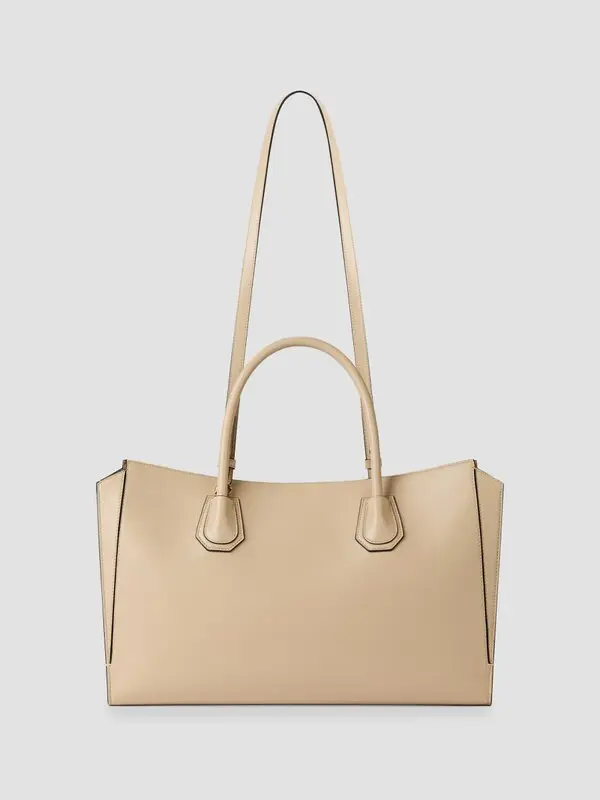 Givenchy Medium Antigona Catchall Top Handle Bag In Shiny Grained Leather - Dune