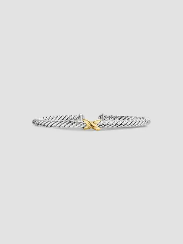 David Yurman Cable Flex X Station Bracelet In Sterling - Silver