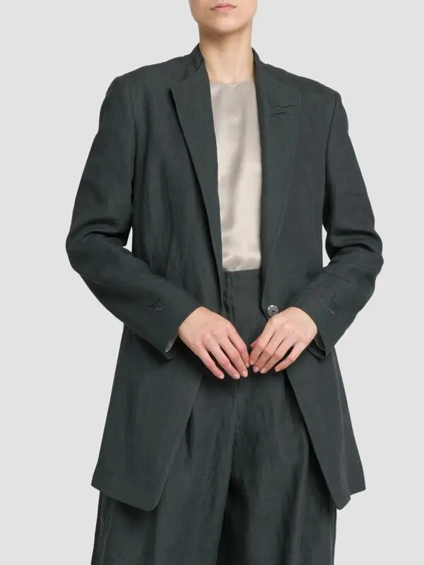 Giorgio Armani Compact Linen Blazer