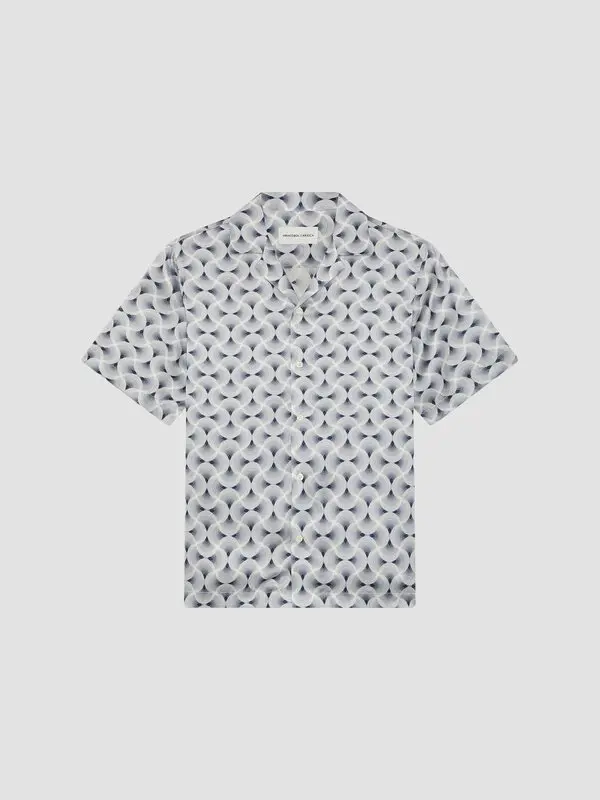Frescobol Carioca Roberto Espiral Print Silk Shirt