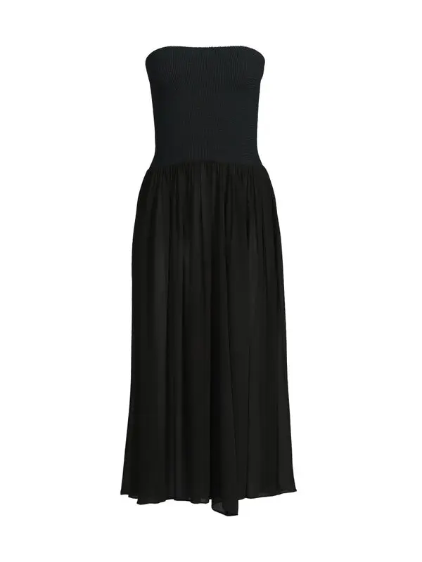Hunza G Strapless Hybrid Midi-dress