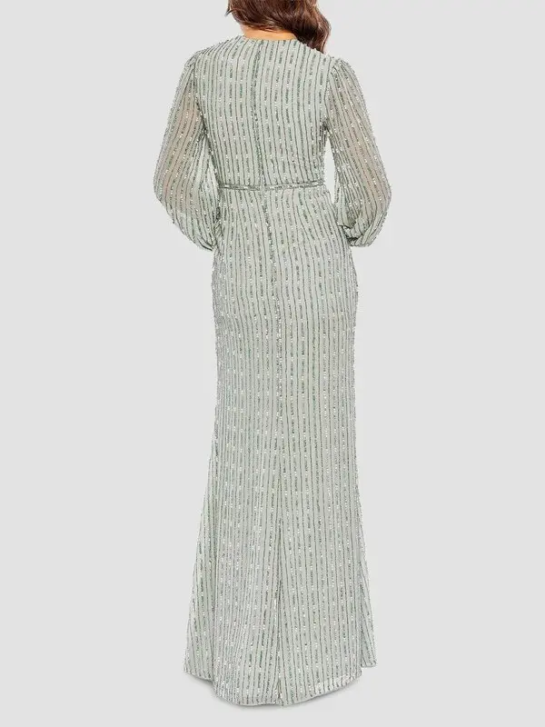 Mac Duggal Embellished Surplice Gown