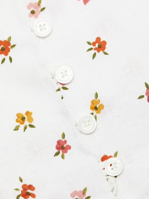 REFORMATION Viola Floral Linen Top