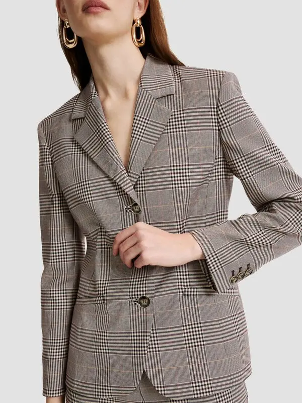 Marella Prince Of Wales Blazer - Chocolate
