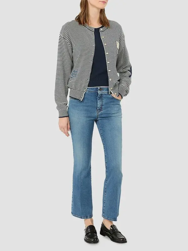 Max Mara Inlay Detail Cotton Yarn Cardigan