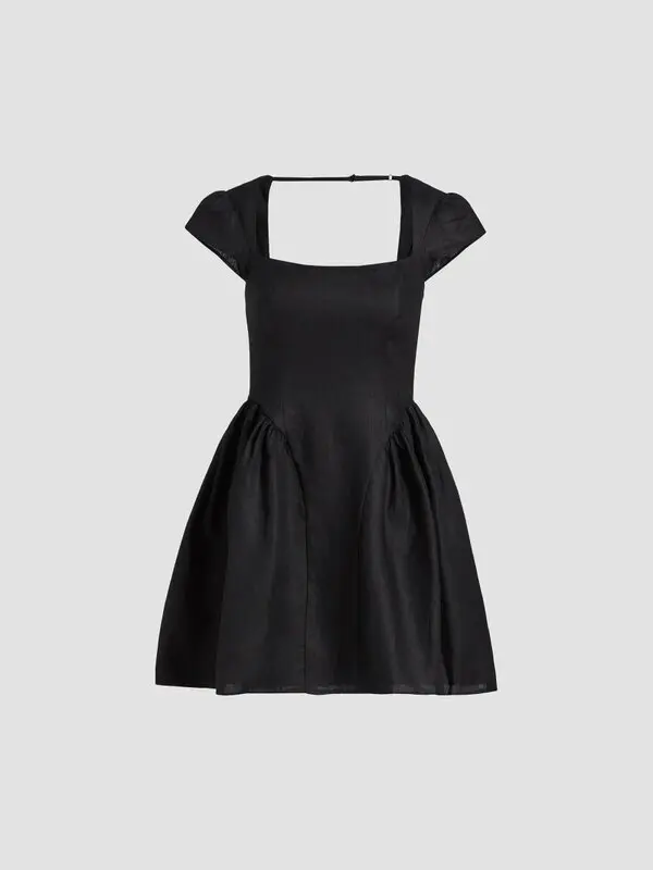 REFORMATION Oaklyn Linen A-line Minidress