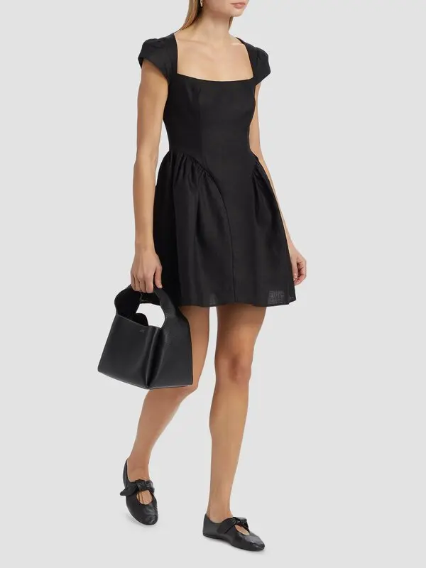 REFORMATION Oaklyn Linen A-line Minidress