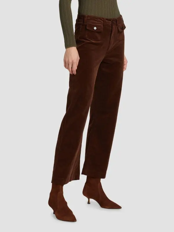Paige Leenah Stretch Cotton Patch Pocket Ankle Jeans