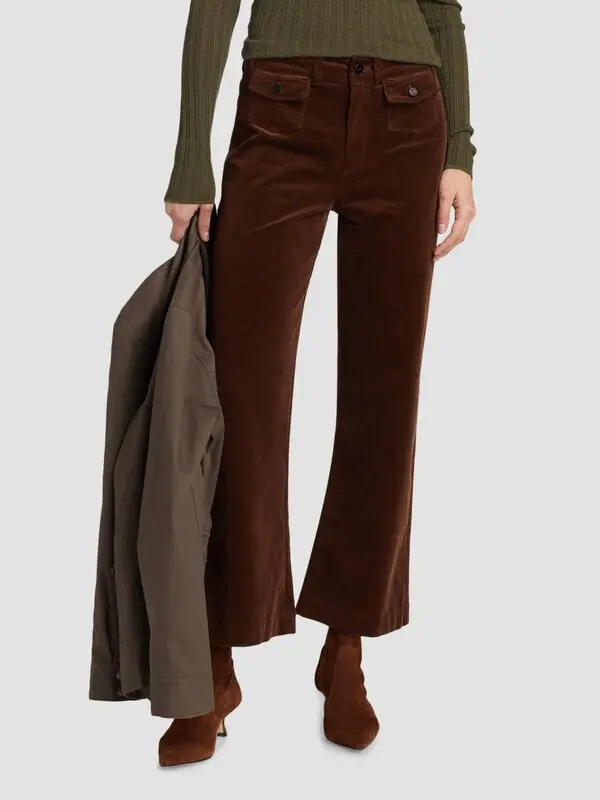 Paige Leenah Stretch Cotton Patch Pocket Ankle Jeans