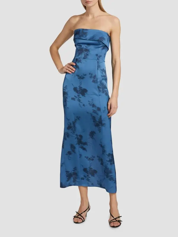 REFORMATION Johan Satin Cocktail Dress