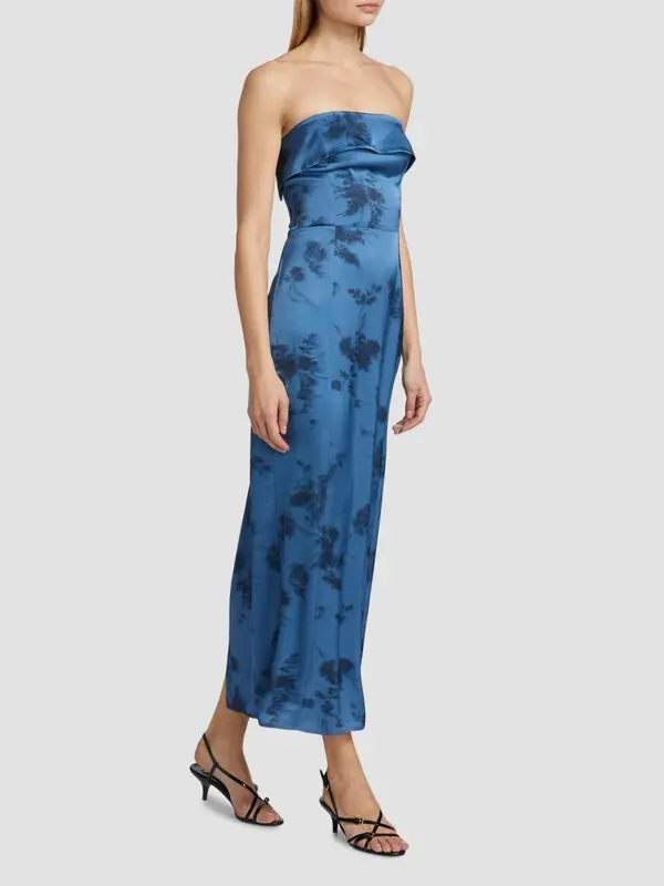 REFORMATION Johan Satin Cocktail Dress