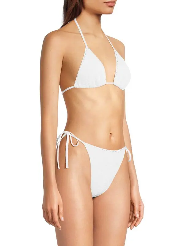 Hunza G Gina Swarovski String Bikini - White