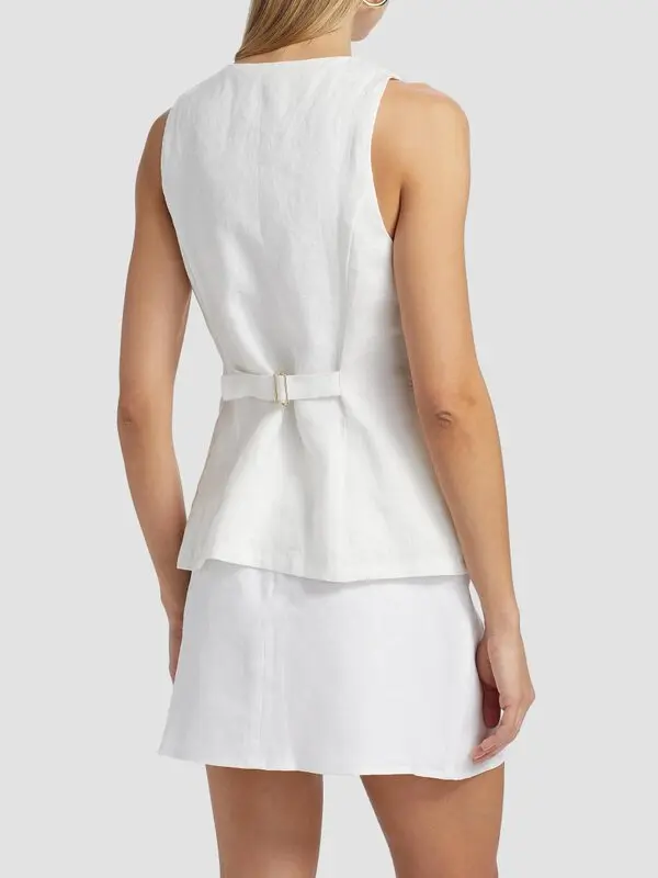REFORMATION Aspen Linen Top