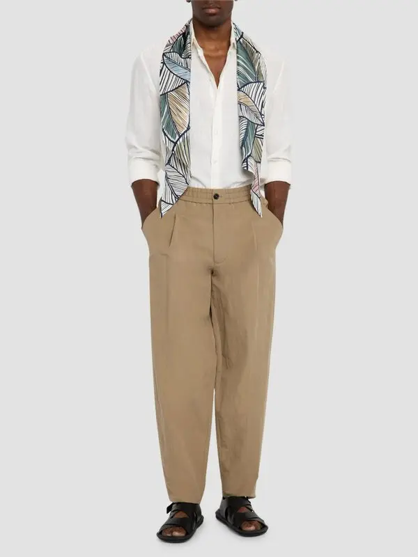 Giorgio Armani Leaf Silk Scarf