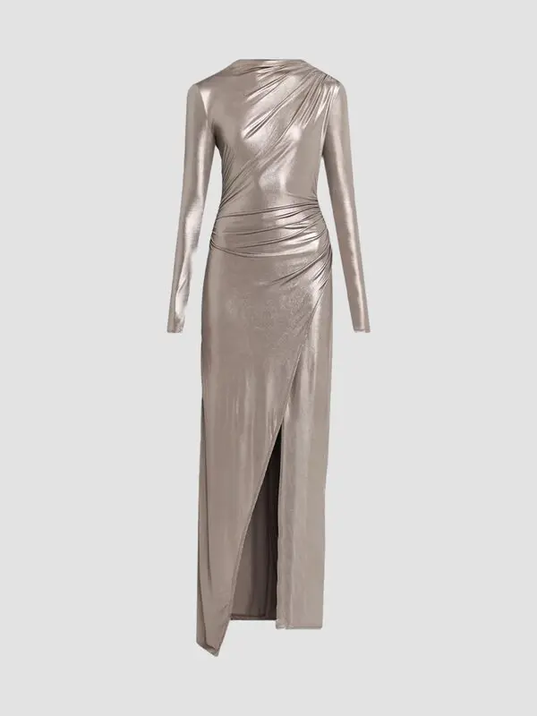 Lapointe Coated Jersey Draped Gown