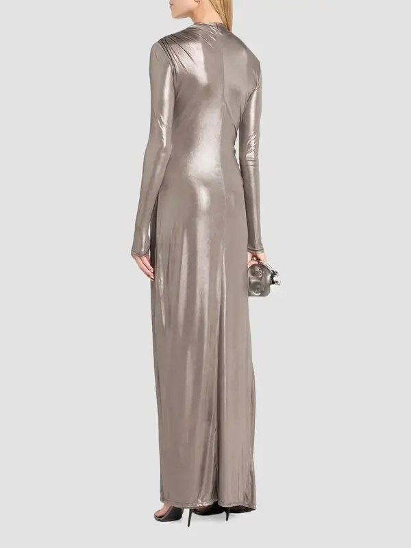 Lapointe Coated Jersey Draped Gown