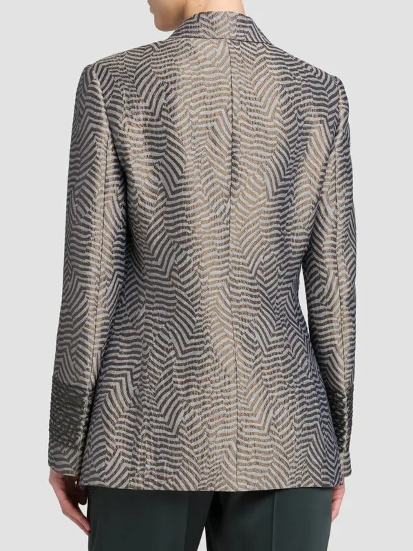 Giorgio Armani Irregular Geometric Jacquard Blazer