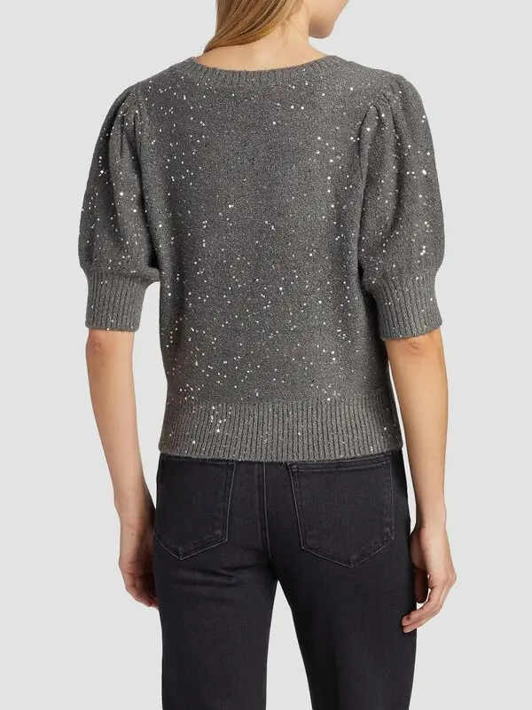 Paige Gladiolus Sequin-embellished Sweater