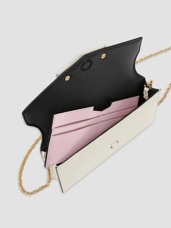 Givenchy Antigona Wallet With Chain In Box Leather - Ivory