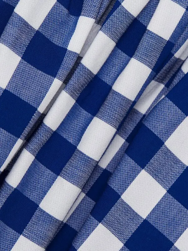 Sea Neci Gingham Cotton Scoopneck Midi-dress