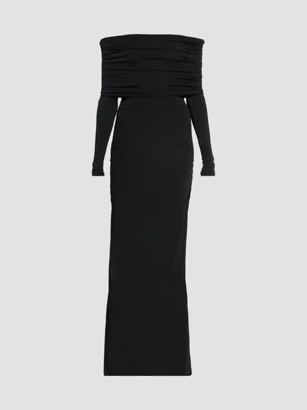 Lapointe Jersey Off-the-shoulder Column Gown