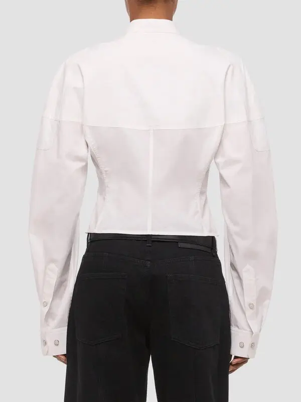 Helmut Lang Cotton Poplin Saddle Shirt