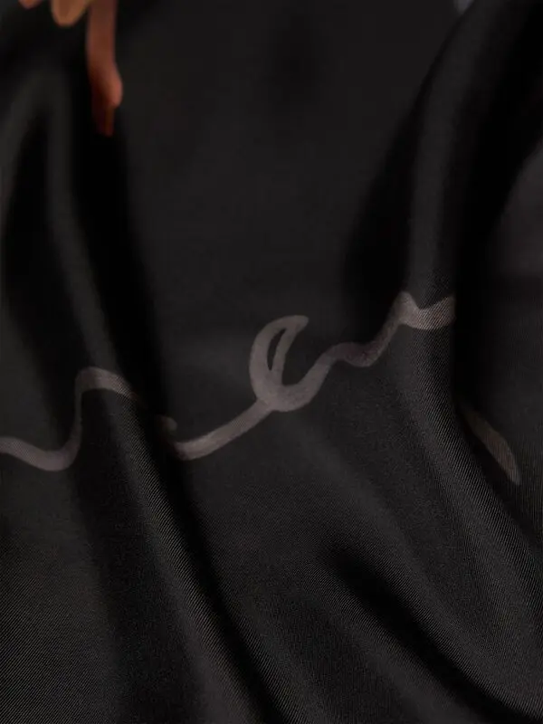 Givenchy Square Scarf In Silk With Signature - Multicolored