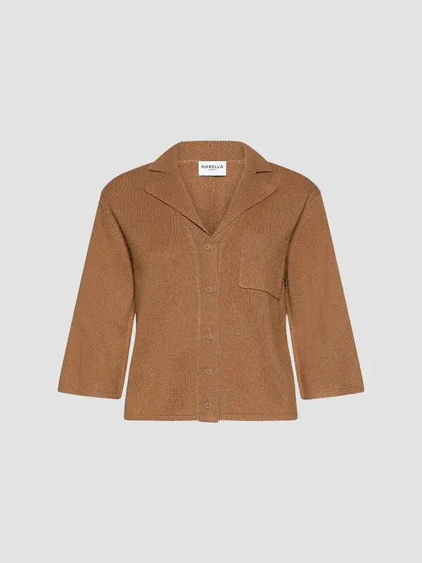 Marella Boxy Cashmere And Wool Shirt Jacket