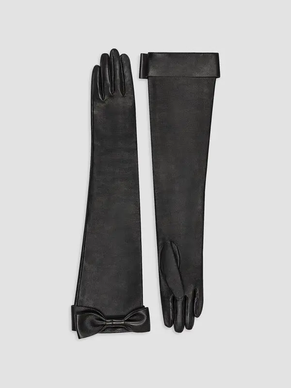 Givenchy Long Gloves In Nappa Leather With Bow