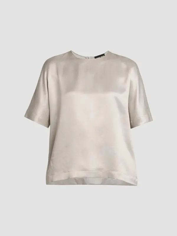 Giorgio Armani Satin Short-sleeve Blouse